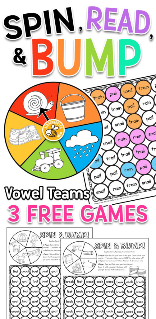 Spin&BumpVowelGame - Kindergarten Mom