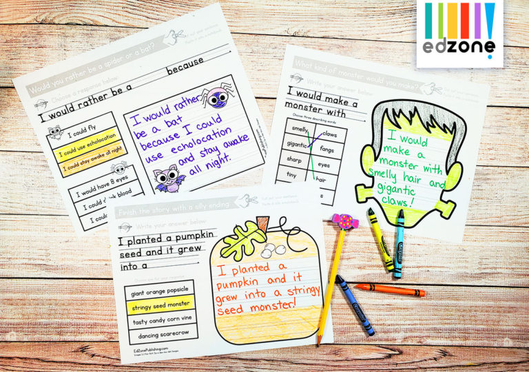 Kindergarten Writing Prompts for October - Kindergarten Mom