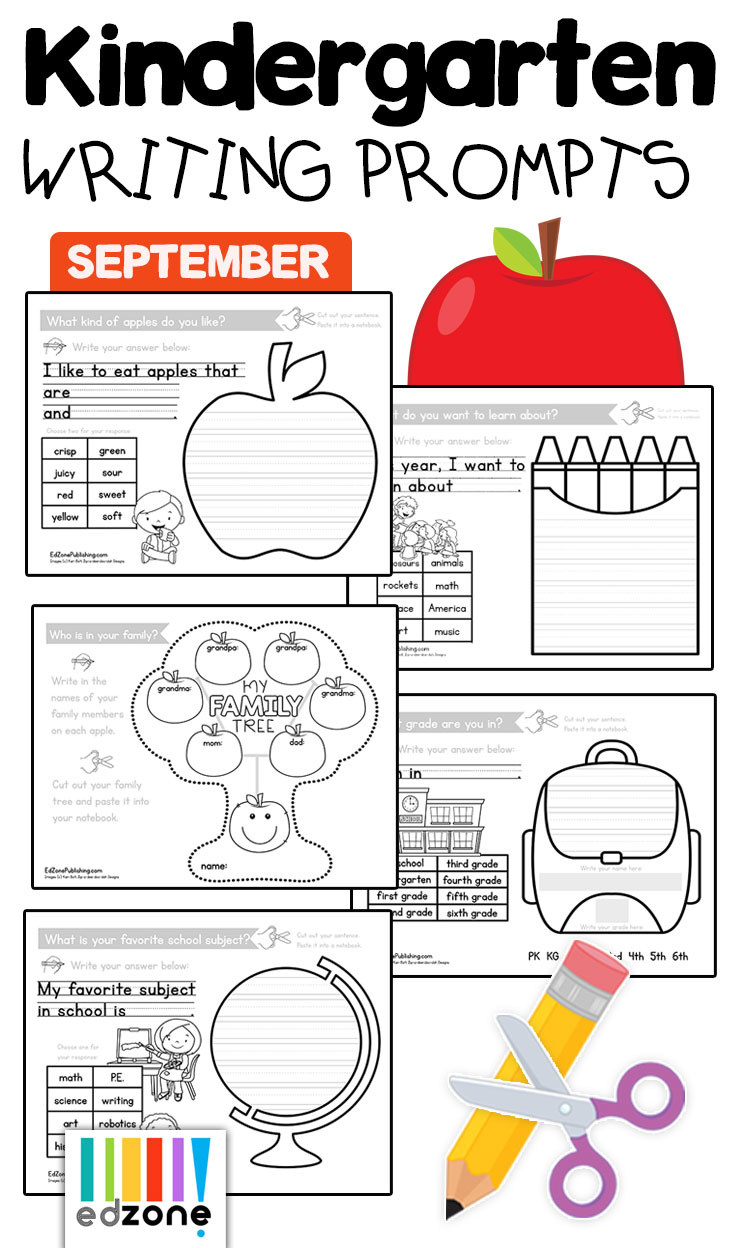 KindergartenWritingPromptsPin - Kindergarten Mom