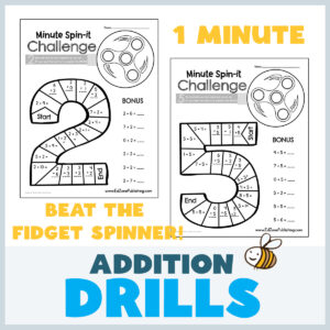 FidgetSpinnerAdditionWorksheets - Kindergarten Mom
