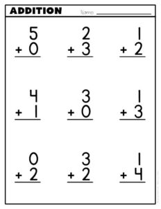 KindergartenMathWorksheetsAdditionto5 - Kindergarten Mom