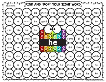 Kindergarten Sight Word Printables - Kindergarten Mom