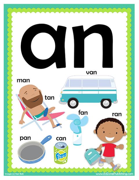 AN Word Family Worksheets - Kindergarten Mom