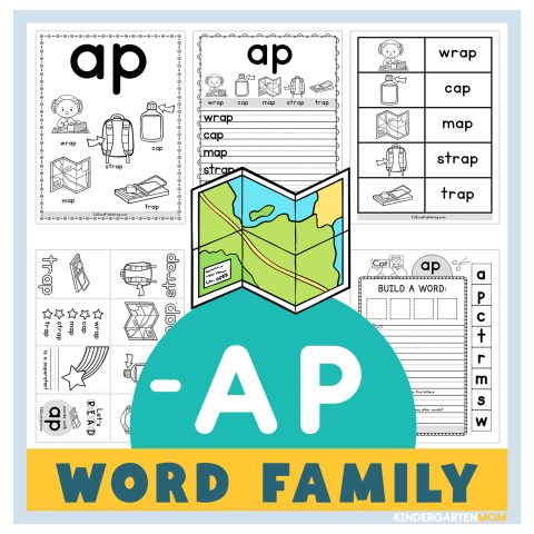 AP Word Family Worksheets - Kindergarten Mom