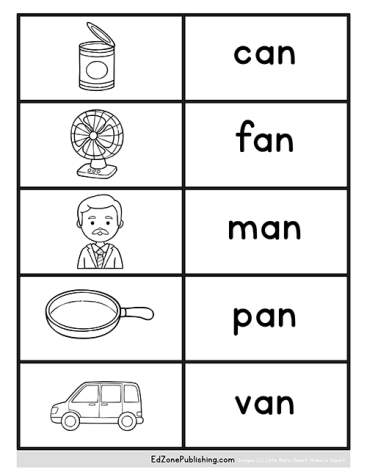 AN Word Family Worksheets - Kindergarten Mom