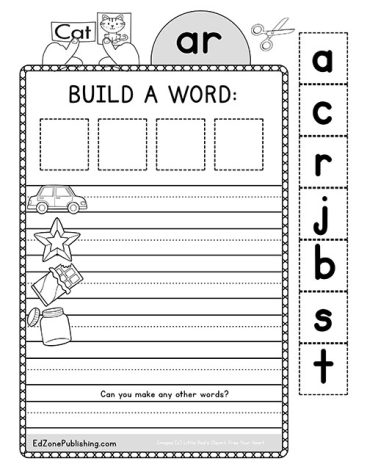 AR Word Family Worksheets - Kindergarten Mom