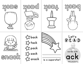 ACK Word Family Worksheets - Kindergarten Mom