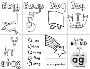 AG Word Family Worksheets - Kindergarten Mom