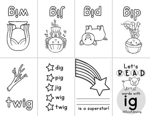 IG Word Family Worksheets - Kindergarten Mom
