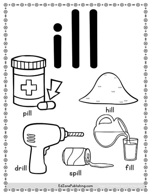 ILL Word Family Worksheets - Kindergarten Mom