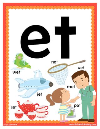 ET Word Family Worksheets - Kindergarten Mom