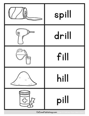 ILL Word Family Worksheets - Kindergarten Mom