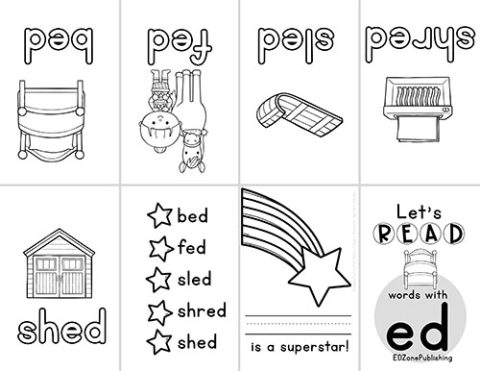 ED Word Family Worksheets - Kindergarten Mom
