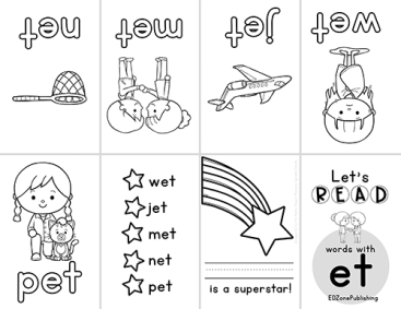 ET Word Family Worksheets - Kindergarten Mom