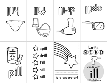 ILL Word Family Worksheets - Kindergarten Mom