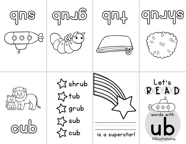UB Word Family Worksheets - Kindergarten Mom