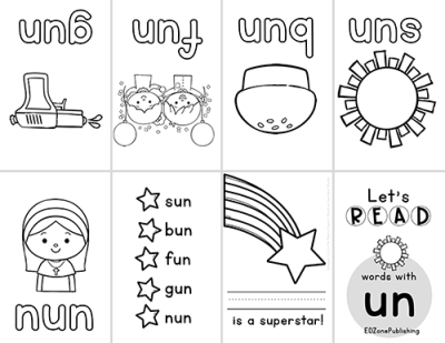 UN Word Family Worksheets - Kindergarten Mom